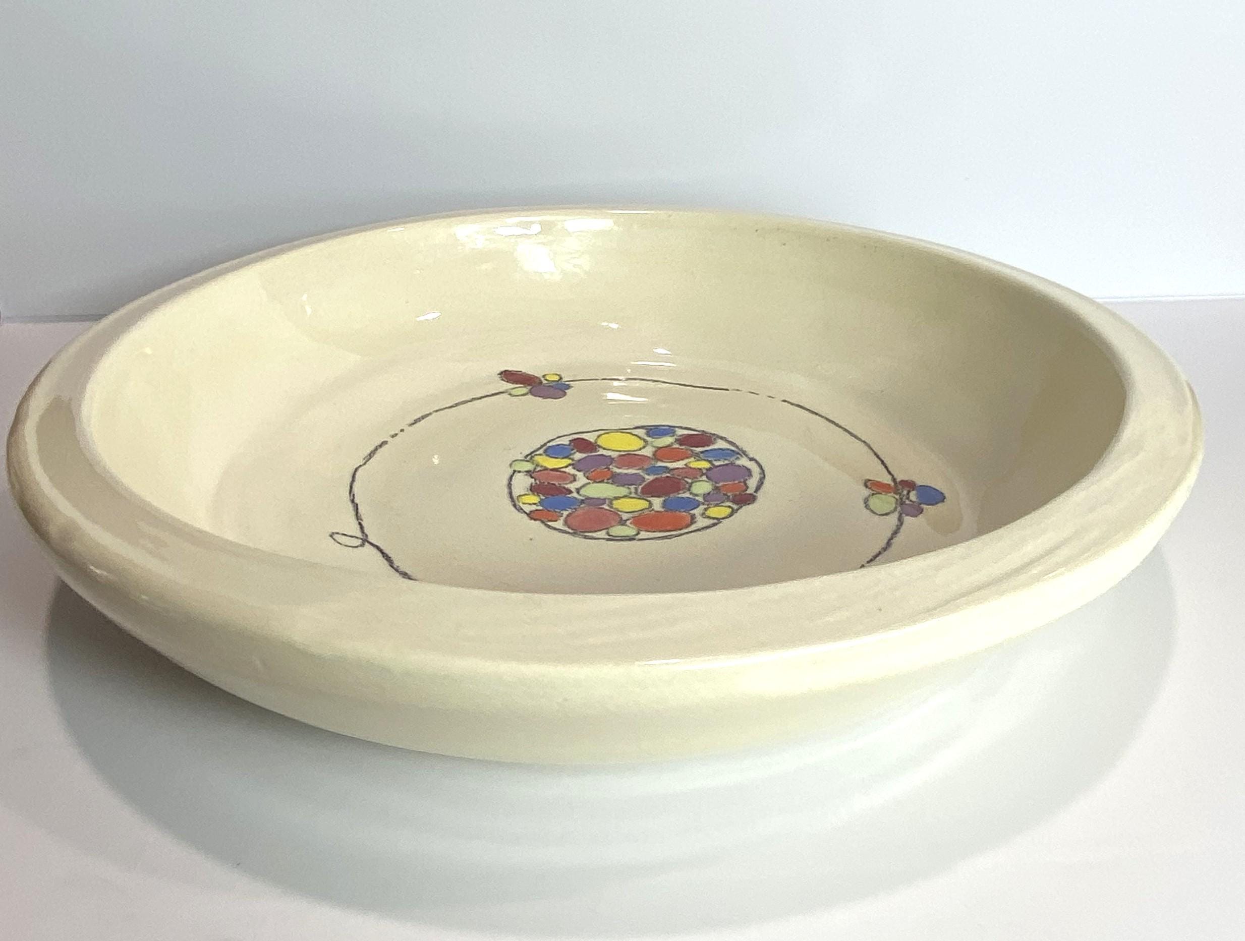 Pottery Pasta Bowl - Colorful Large Ceramic Bowl - Colorful Whimsical ...