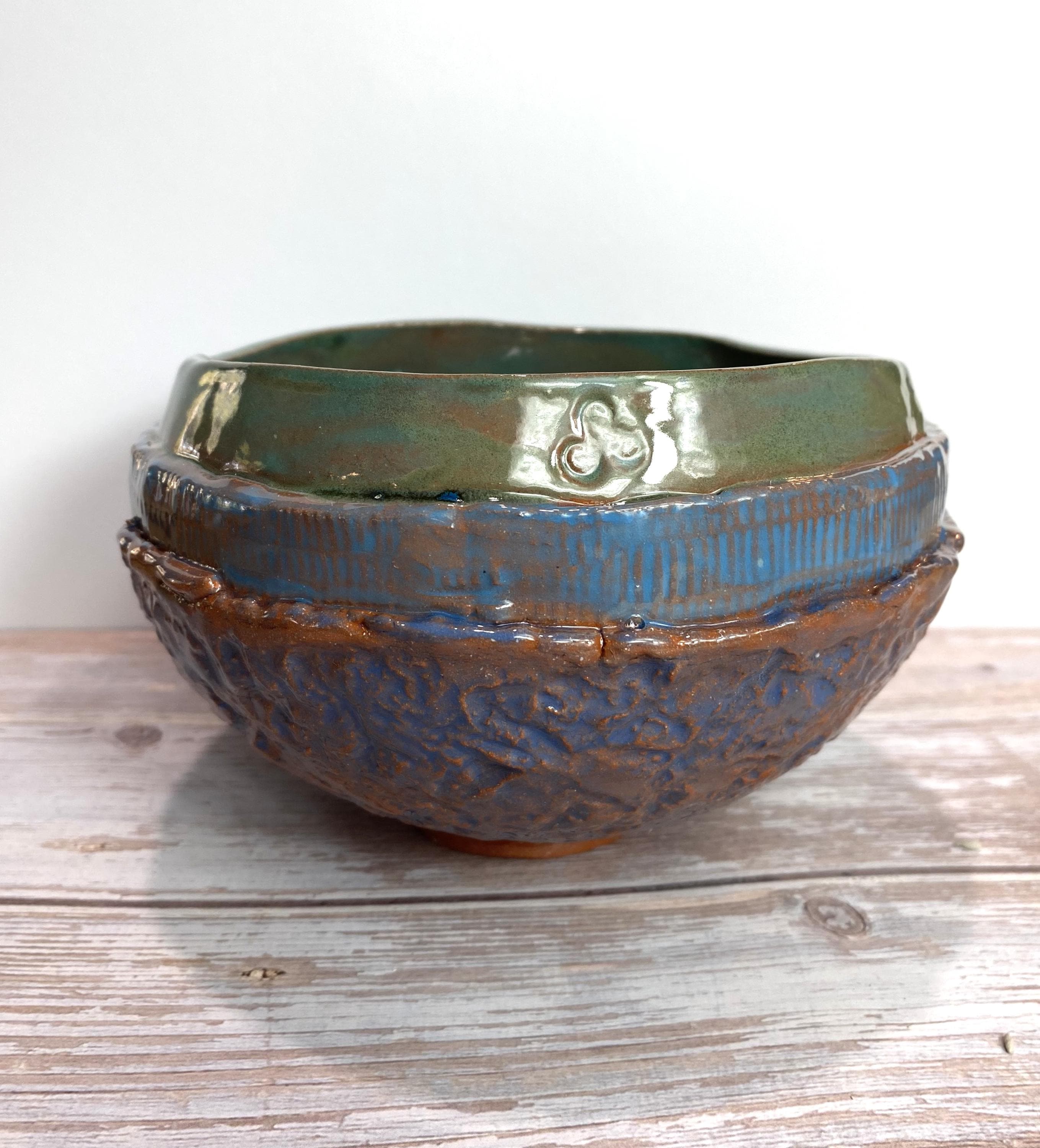 Textured Bowl - Beautiful Hand-built Pottery Bowl - Etsy