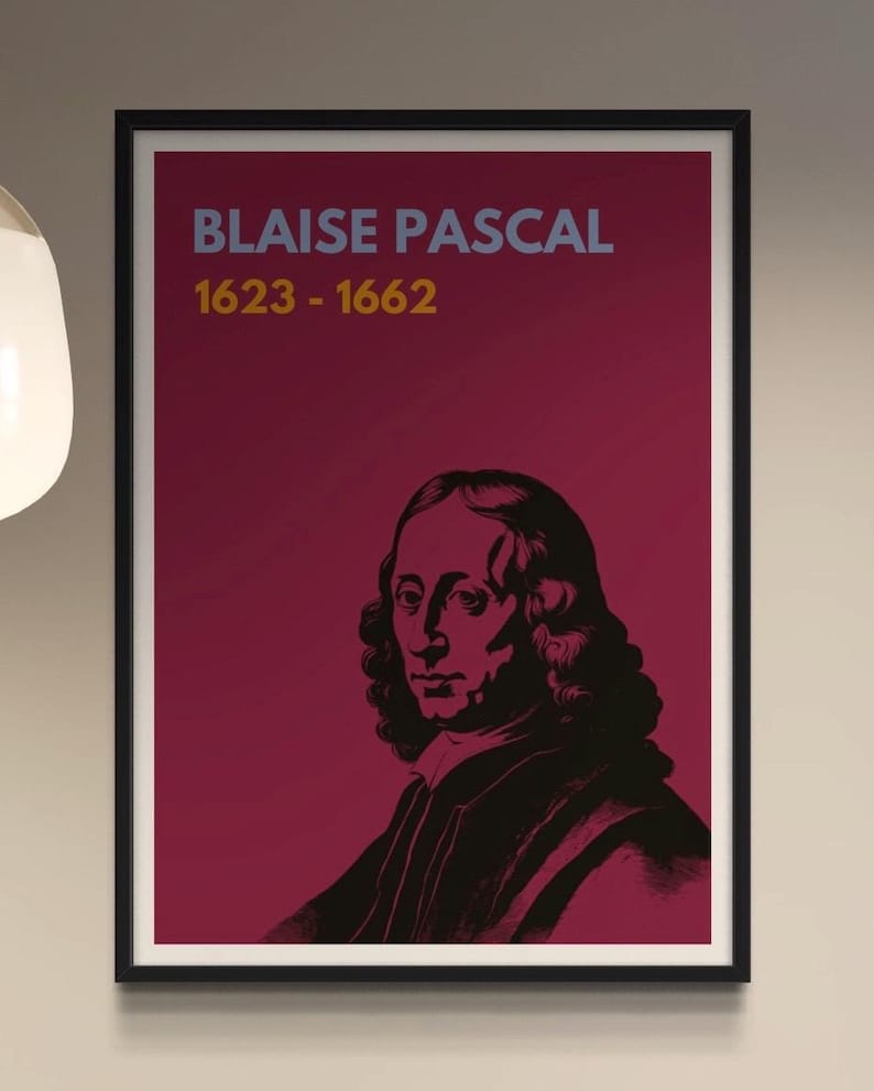 Blaise Pascal Poster | Famous Mathematicians & Scientists | STEM Wall ...