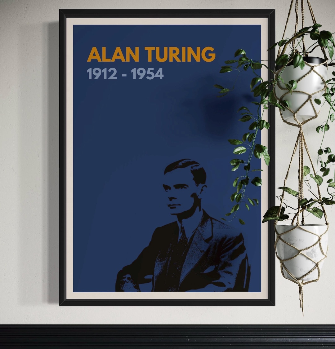 Alan Turing Poster Computer Science Wall Art STEM Decor Mathematician Gift Digital Download - Etsy