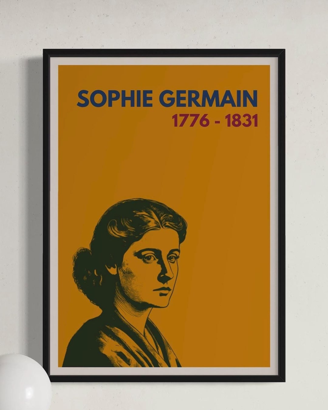Sophie Germain Poster | Women in STEM Wall Art | Famous Mathematicians ...
