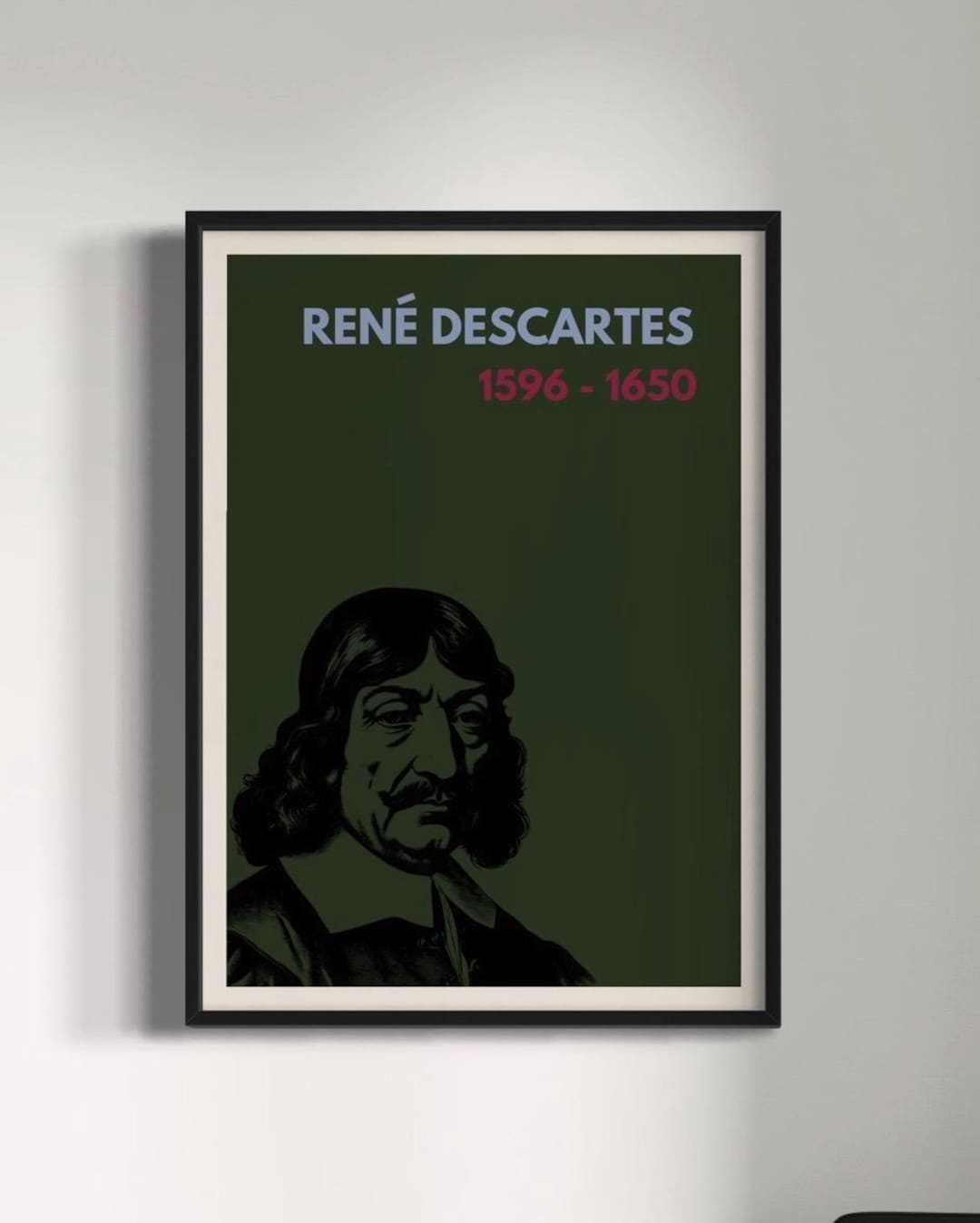 René Descartes Poster | Philosopher & Mathematician Print | STEM and ...