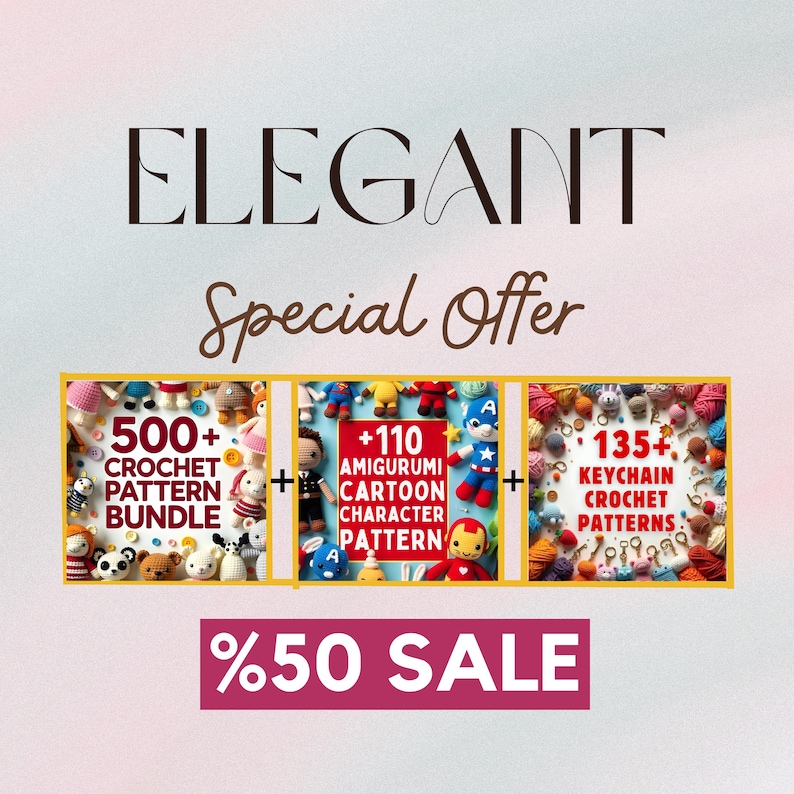 135 Keychain Amigurumi Crochet Pattern Bundle, Miniature Crochet, Cute ...