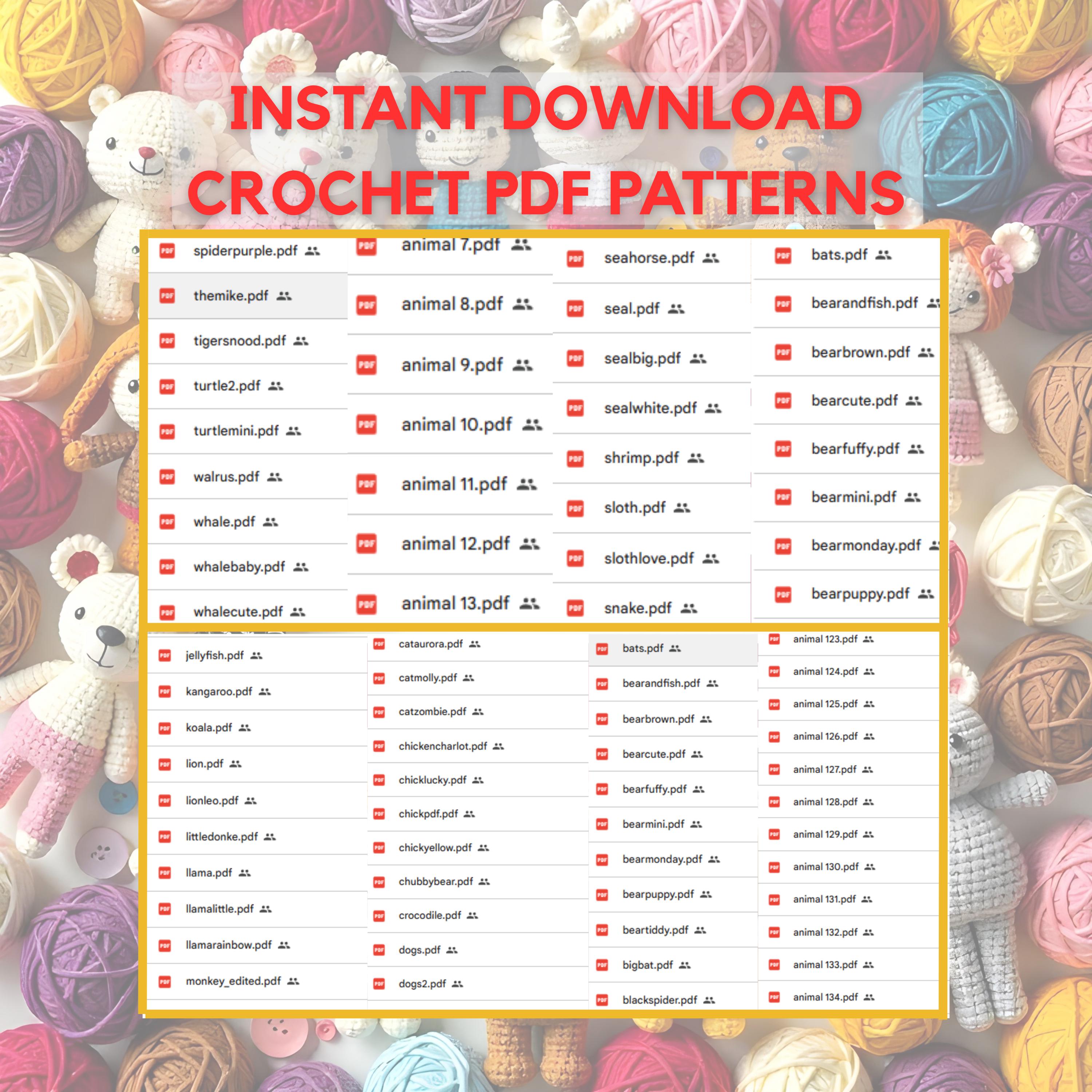 110 Cartoon Crochet Pattern Bundle, Amigurumi Characters, Princess and ...
