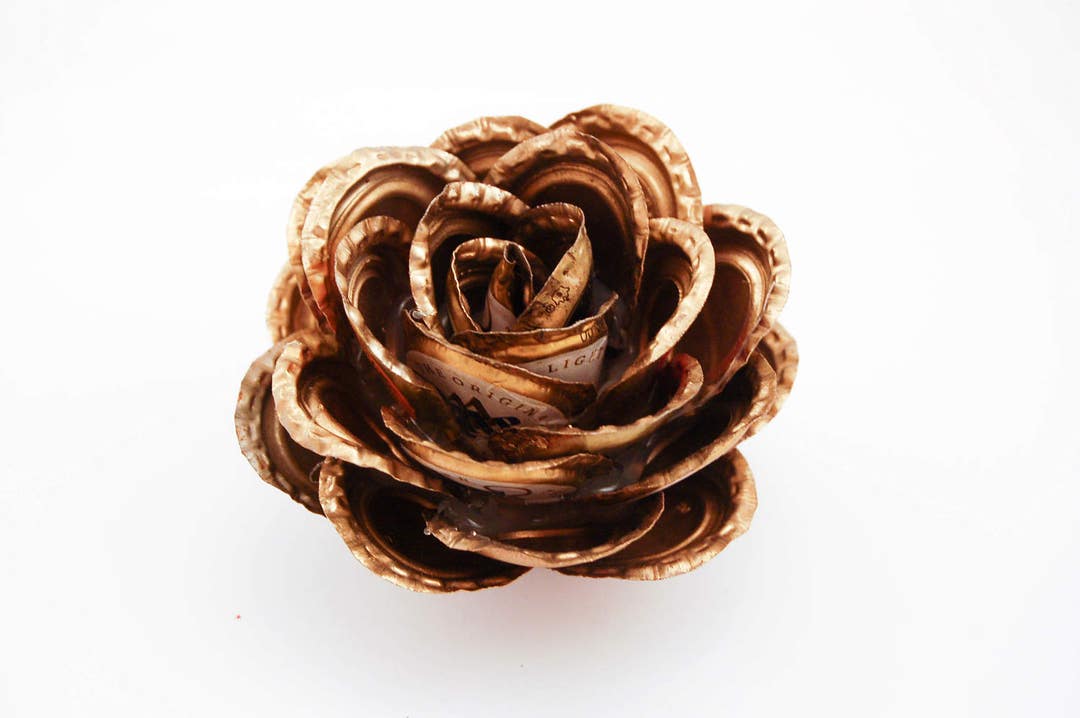 Bottle Cap Rose: Gold - Etsy