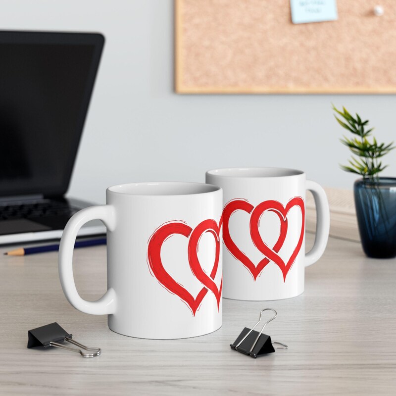 Red Heart Mug - Etsy