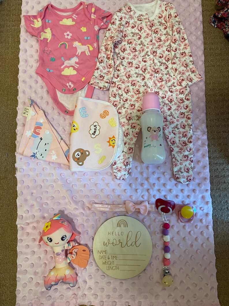 Reborn Doll Baby Girl Gift Set: Dummy, Fake Formula Bottle, Blanket ...