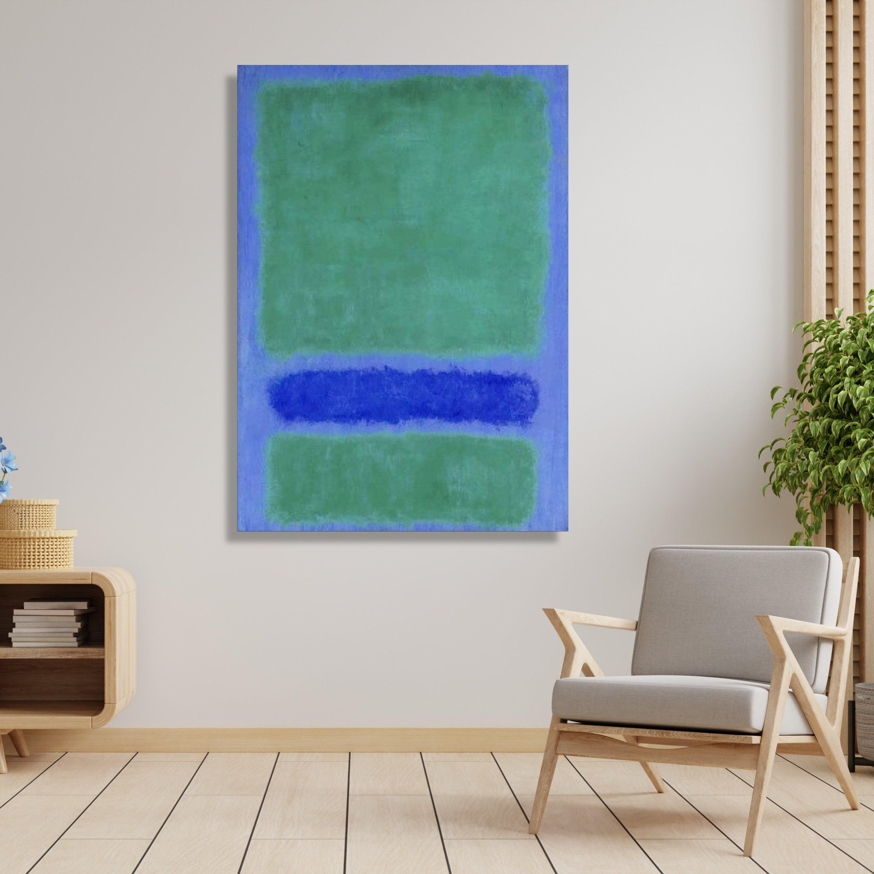 Mark Rothko Abstract, Green and Blue Color Blocks Canvas, Modern ...