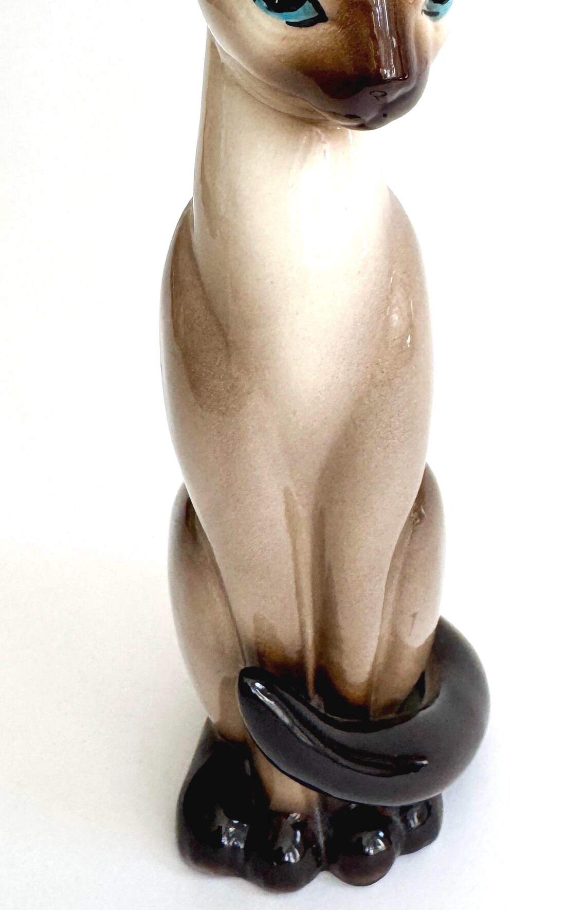 Mid Century Siamese Cat Statue: 12" Ceramic MCM Decor - Etsy