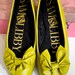 Sam & Libby Ballet Flats 90s Vintage Lemon Lime Leather Uppers Bow ...