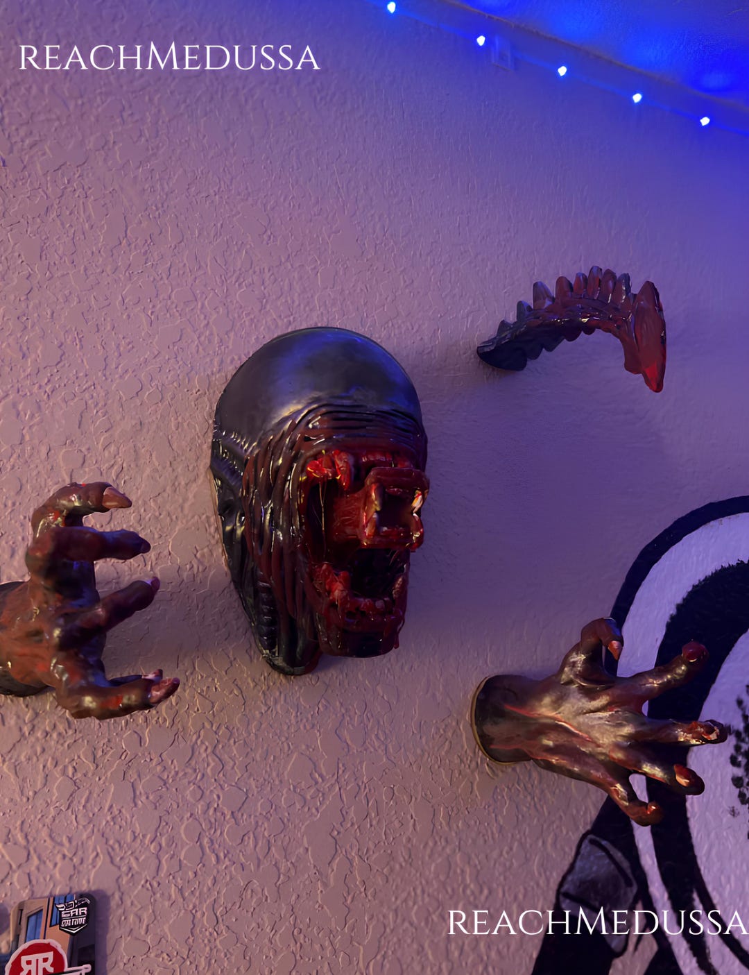 Giant Xenomorph Head Wall Hanging, Alien Xenomorph Wall Art, Sci-fi ...