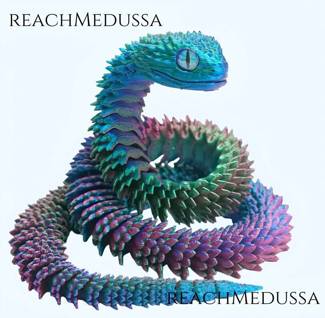 Sci-fi Handmade 3D Printed Snake Animal Dolls,home and Car Decorations ...