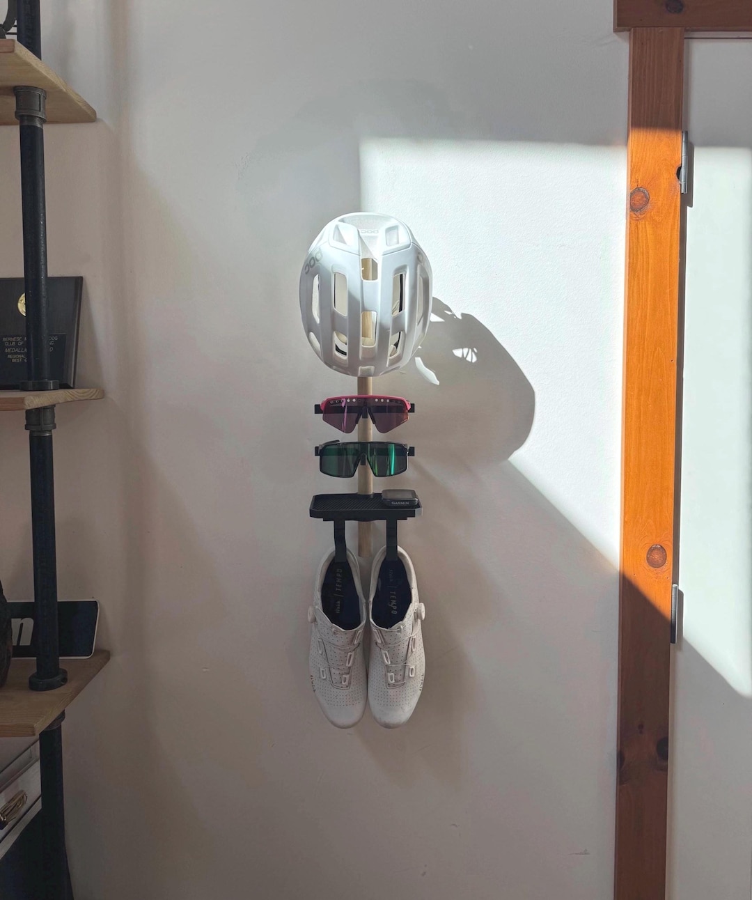 Cycling or Run Gear Organizer: Wall Mounted Bicycle and Run Gear Hanger ...