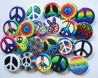 Peace Sign Buttons - Etsy