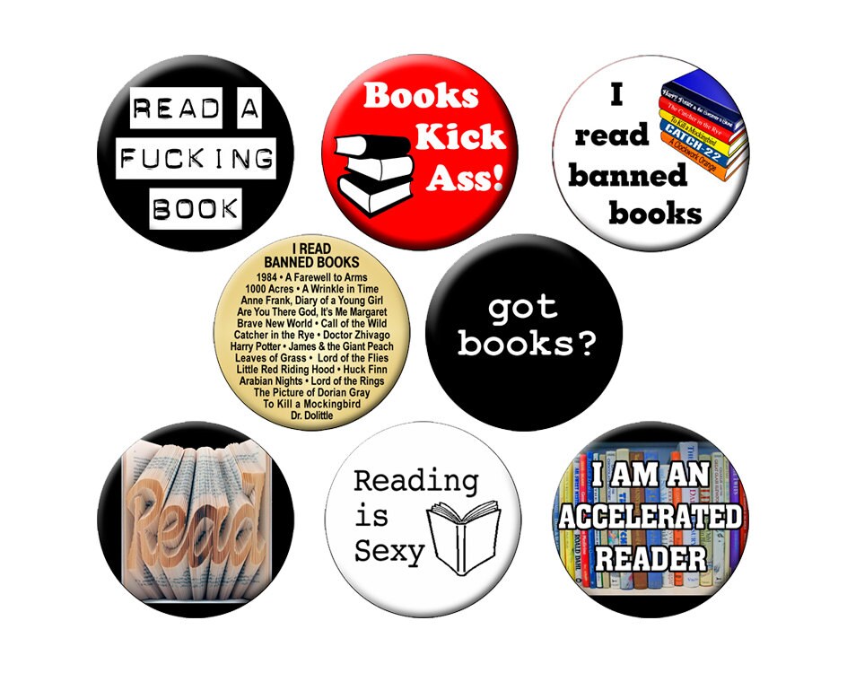 Banned Books Pin Large Button for Book Lovers Librarians | Etsy