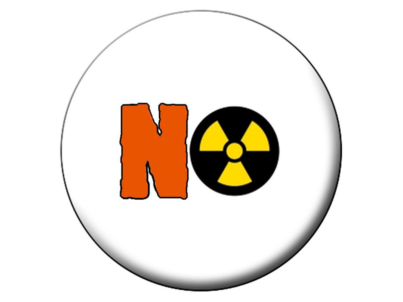 No Nukes Pin Large Pin-back Button Saying NO NUKES a Simple | Etsy
