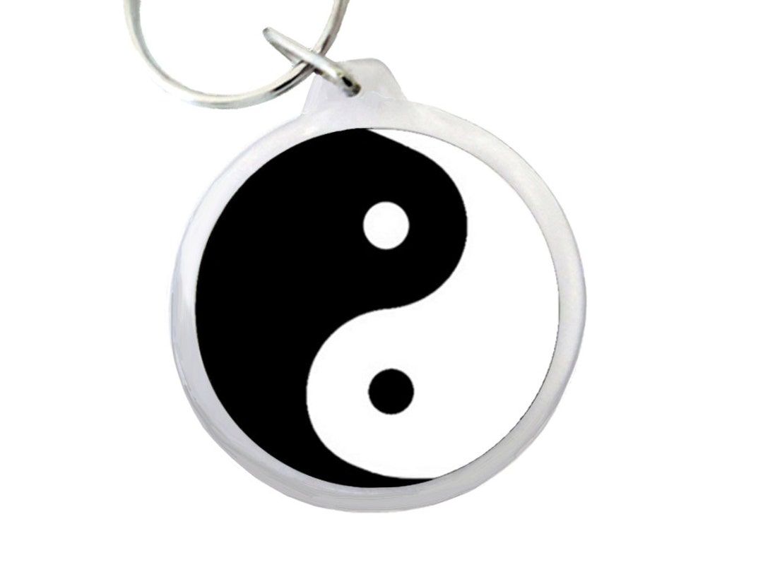 YIN YANG Keyring 1.75" Awesome Keychain With Ancient Chinese Yin Yang ...