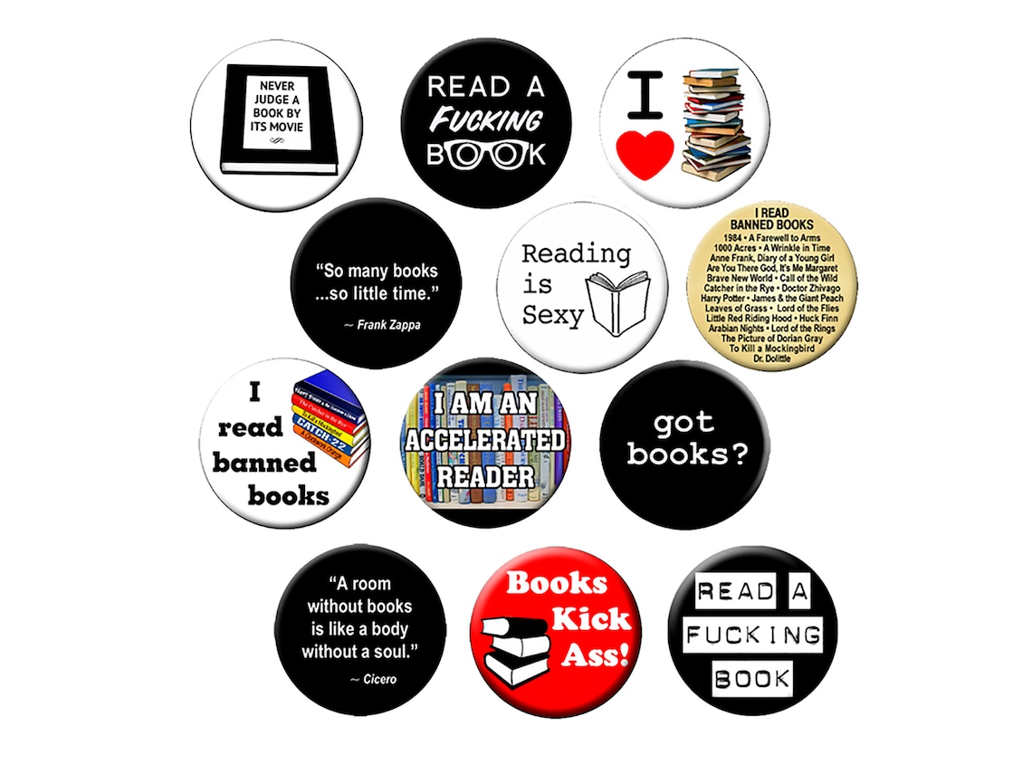 Banned Books Pin Large Button for Book Lovers Librarians - Etsy