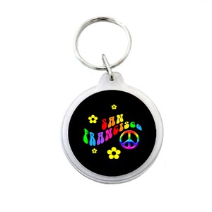 SAN FRANCISCO GROOVY Keyring 1.75 Psychedelic san - Etsy