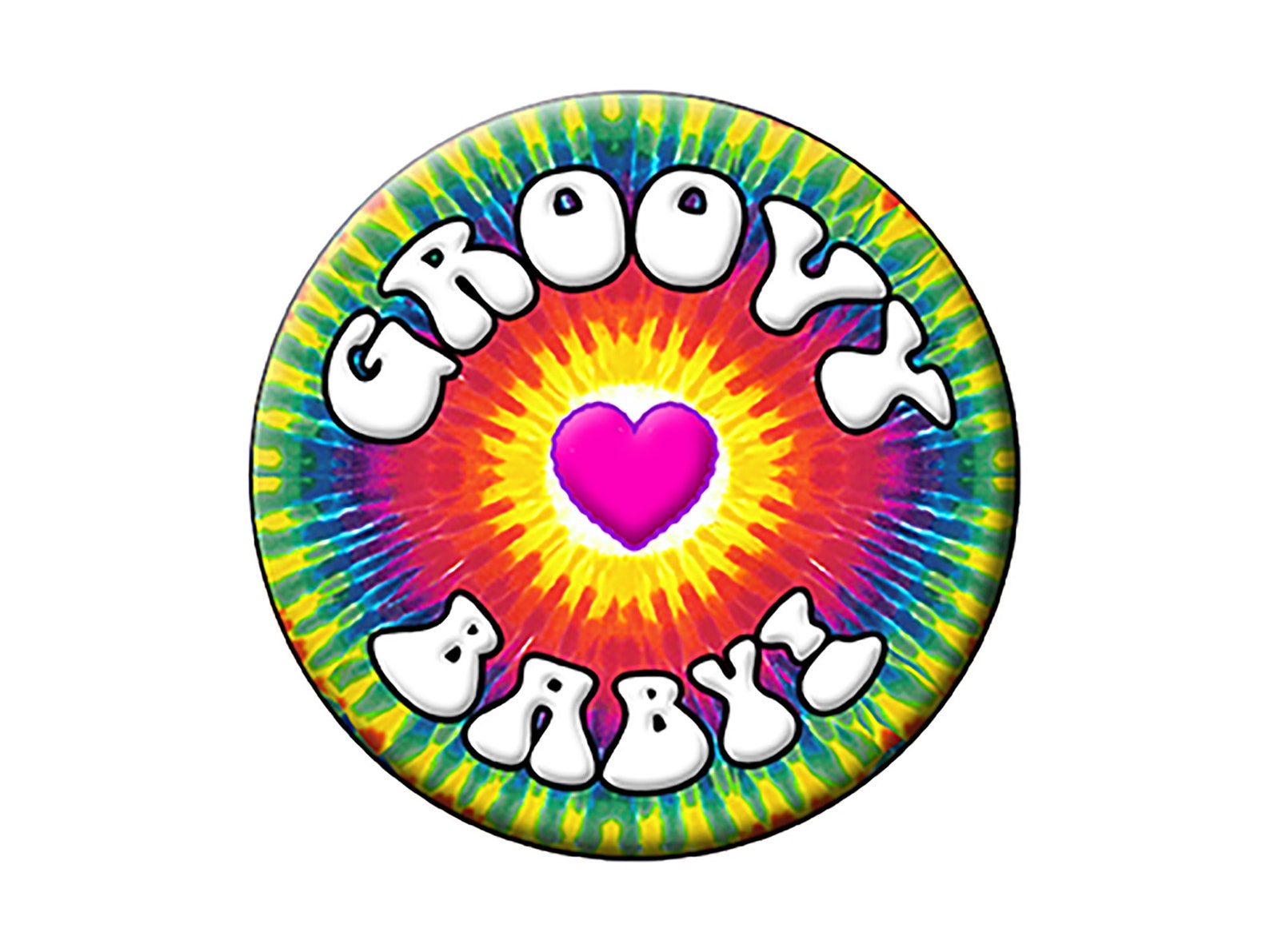 24 Sm 1.25 Groovy Button Pack Colorful Hippie Peace - Etsy