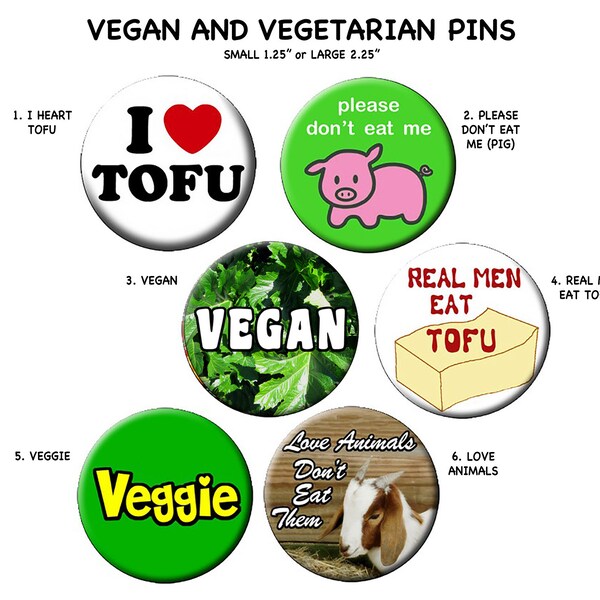 Vegetarian Pin - Etsy