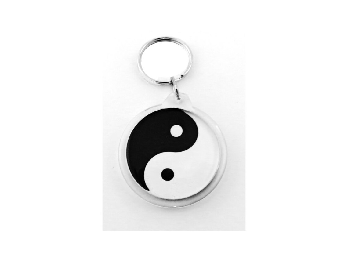 YIN YANG Keyring 1.75 Awesome Keychain with Ancient | Etsy