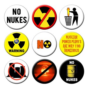 No Nukes Pin Large Pin-back Button Saying NO NUKES - a Simple Message ...