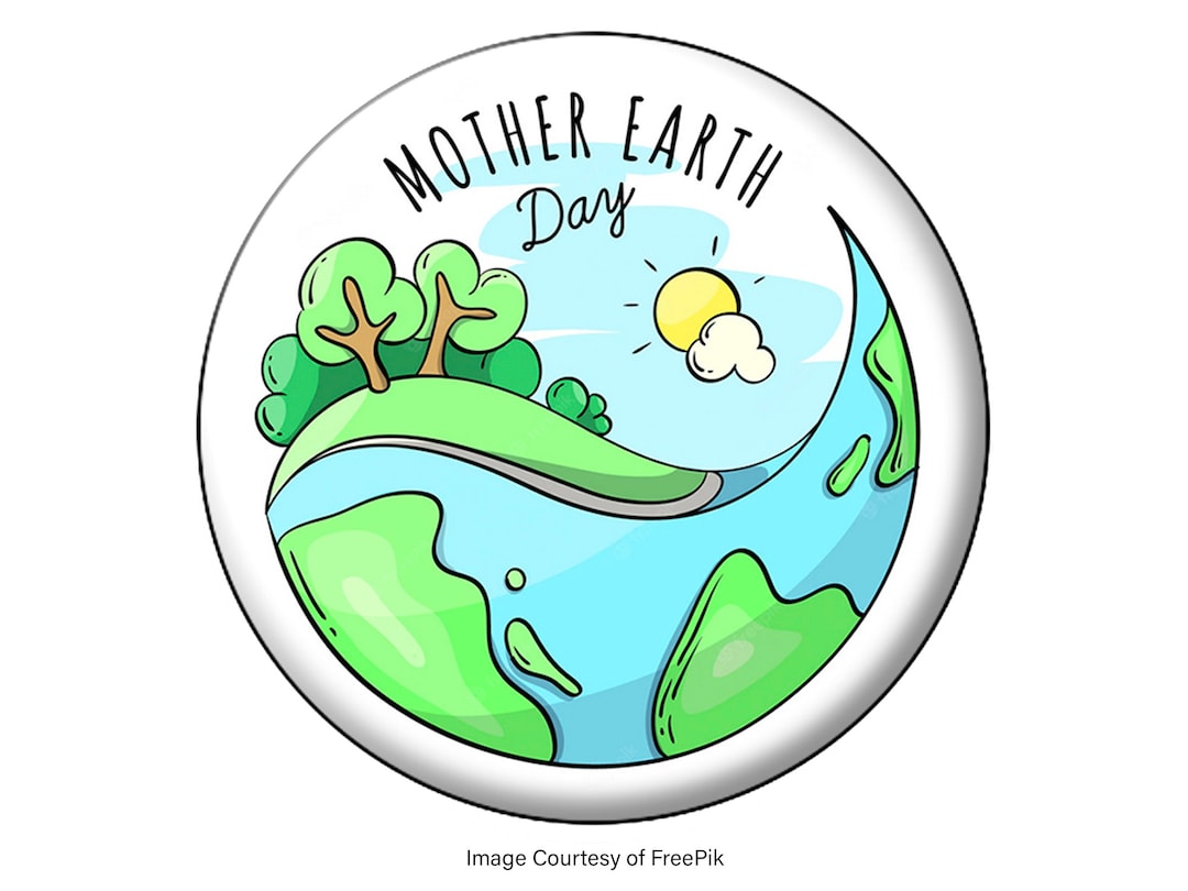 HAPPY EARTH DAY Pin or Magnet High-quality 2.25 Pin-back Button or ...