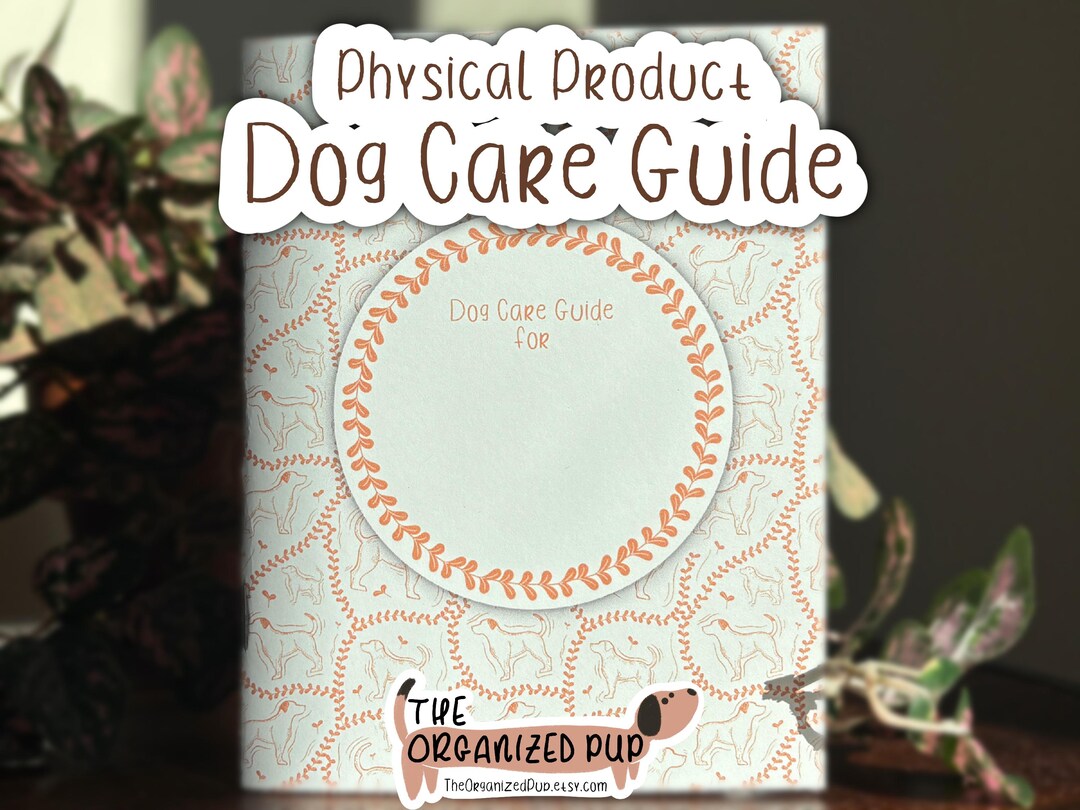 Small Dog Care Planner, Dog Records Booklet, Dog Sitter Instructions ...