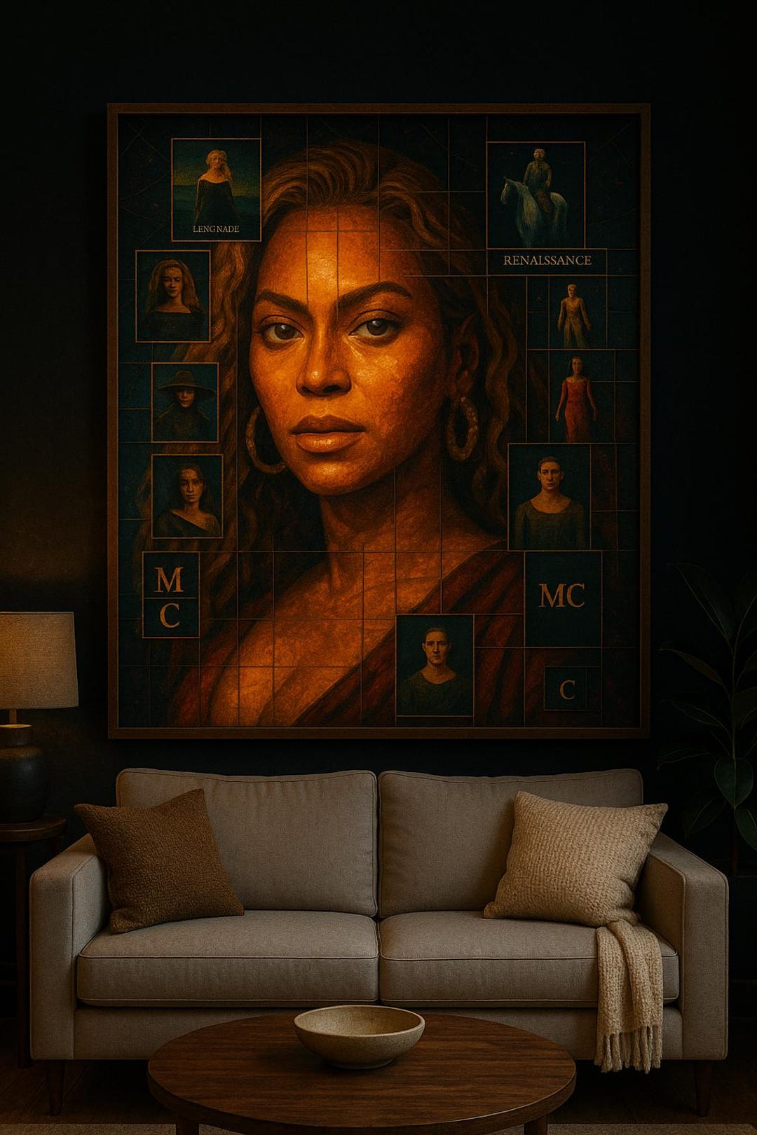 Queen Bey Renaissance Mosaic Wall Art – Beyoncé Tribute Collage Print ...
