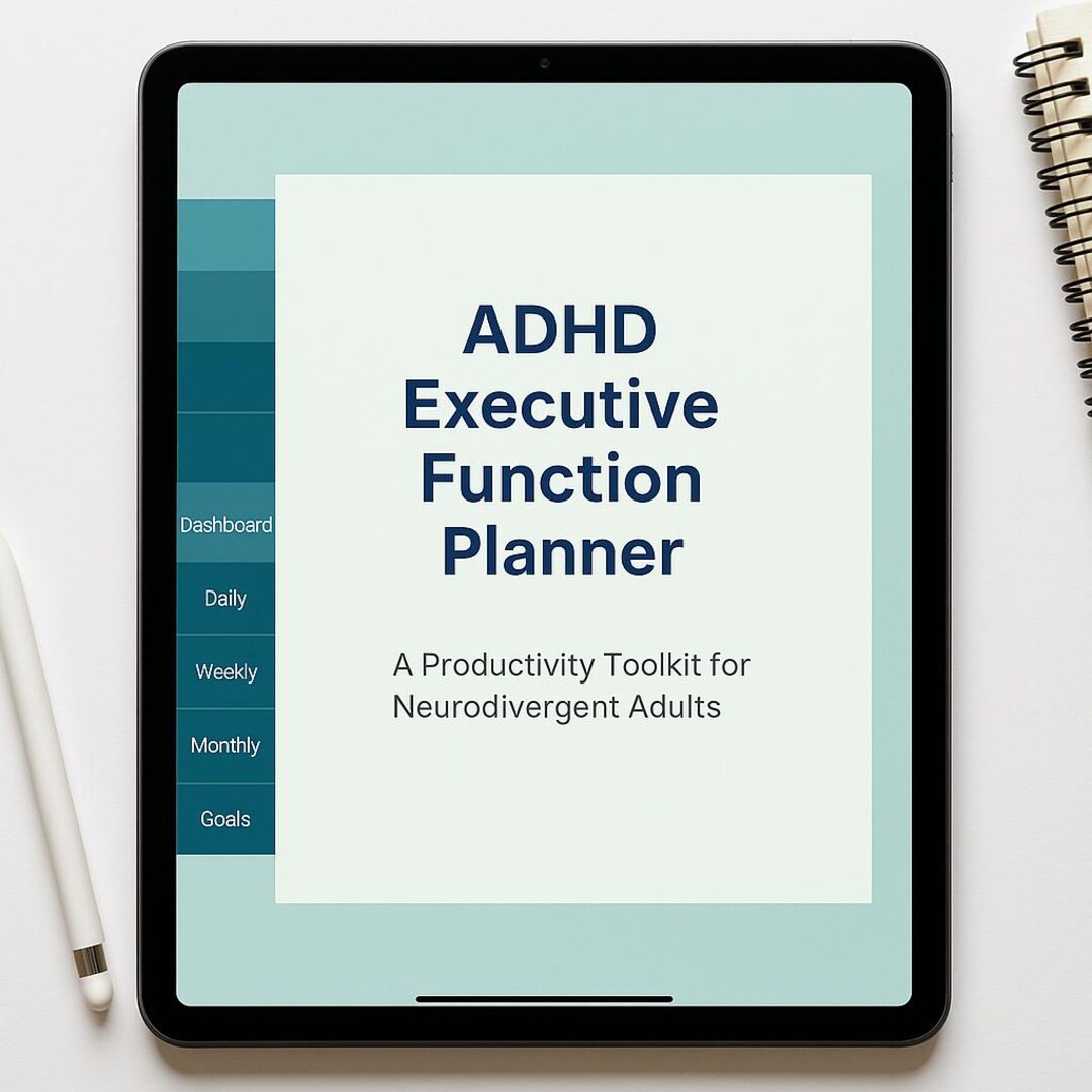 ADHD Executive Function Digital Planner for iPad Hyperlinked PDF With ...