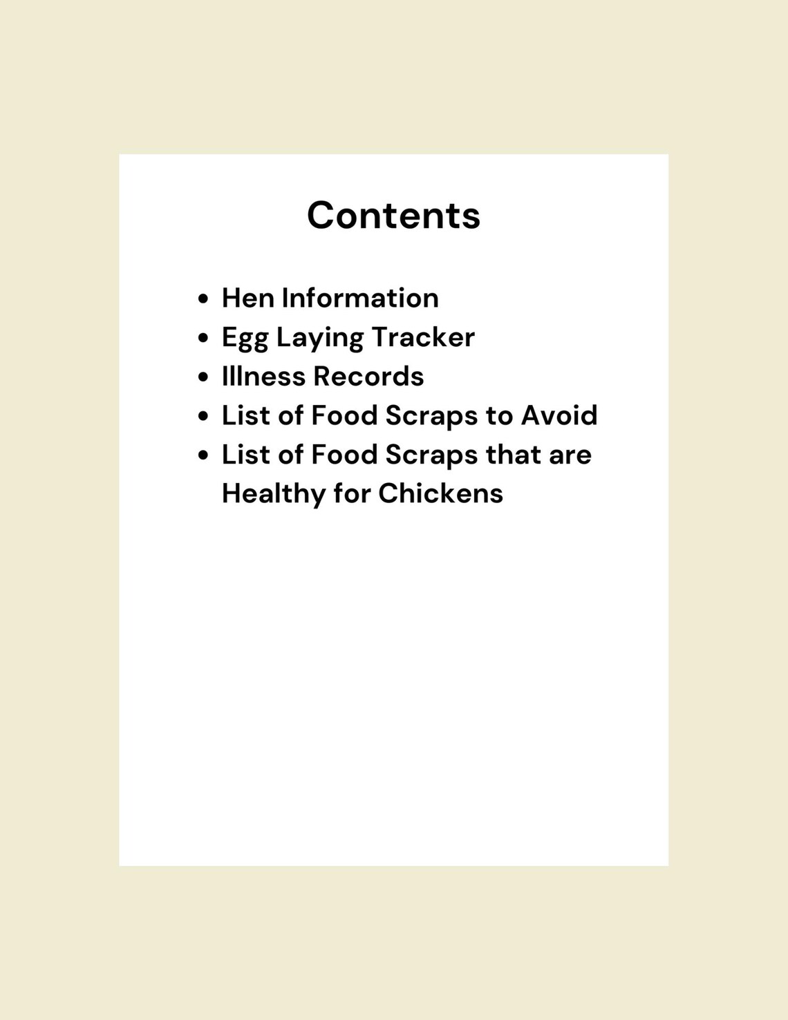 Printable Chicken Documents (egg Laying Trackers, Health Records, and ...