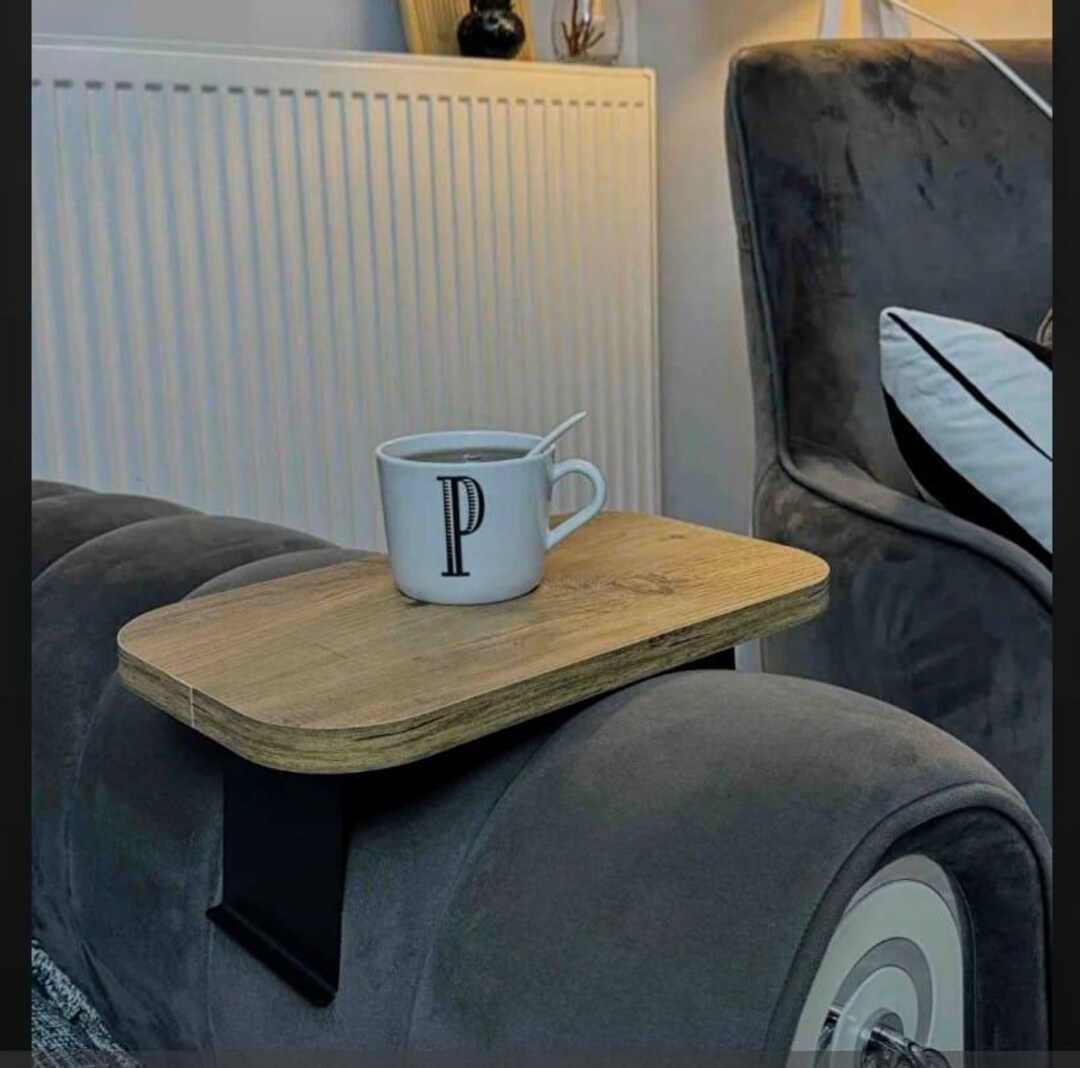 Customizable Color Side , Couch Arm Rest Table ,functional Wood Armrest ...