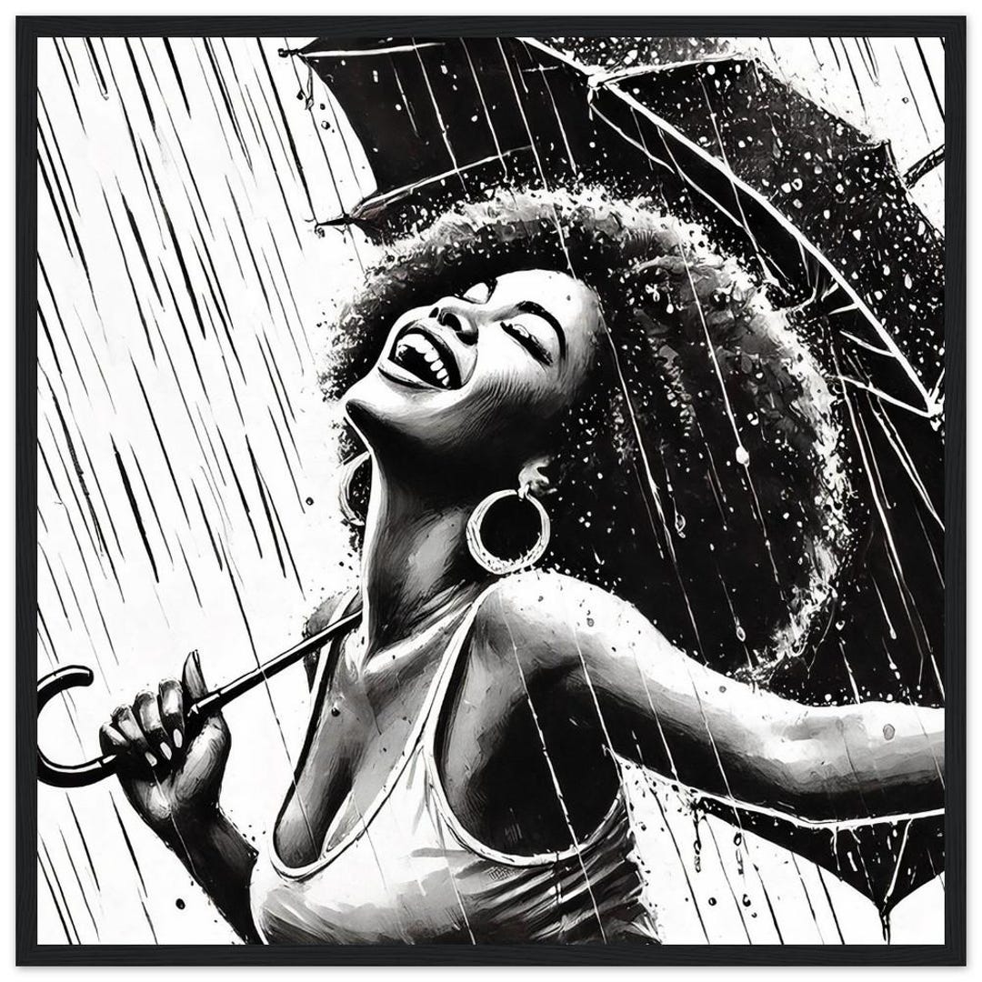 Joy Washing Over Me Black Woman Wall Art - Etsy