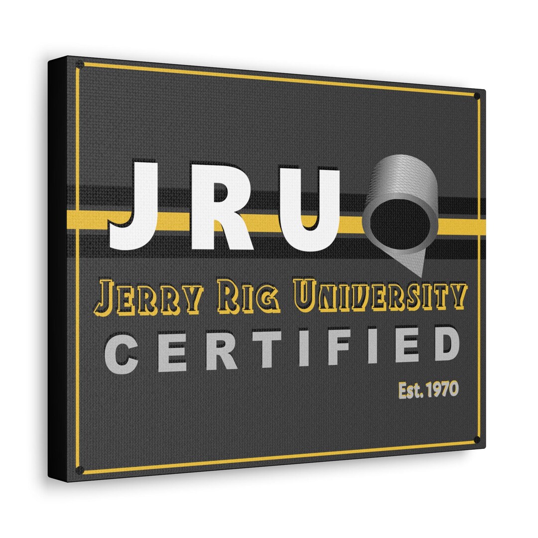 Jerry Rig University Print, Funny Wall Art, Gag Gift, Man Cave Art ...
