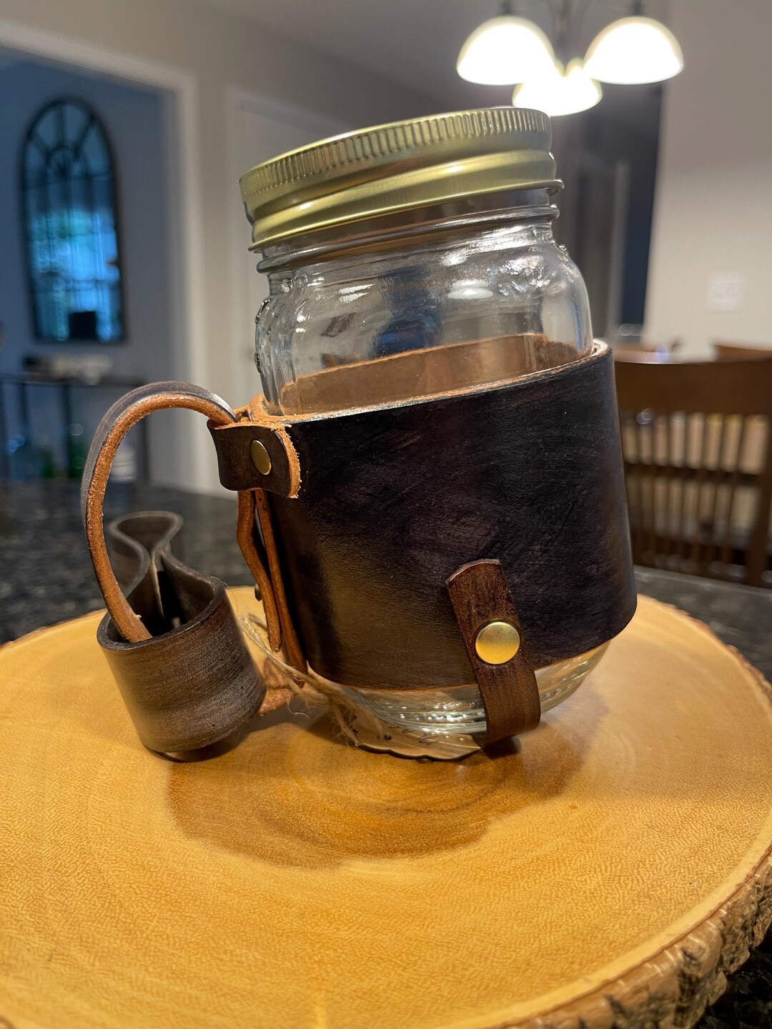 Mason Jar Holder With Belt Strap - Etsy
