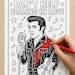 Elvis Presley Coloring Page: 1968 Comeback Special - Retro Rock Art ...