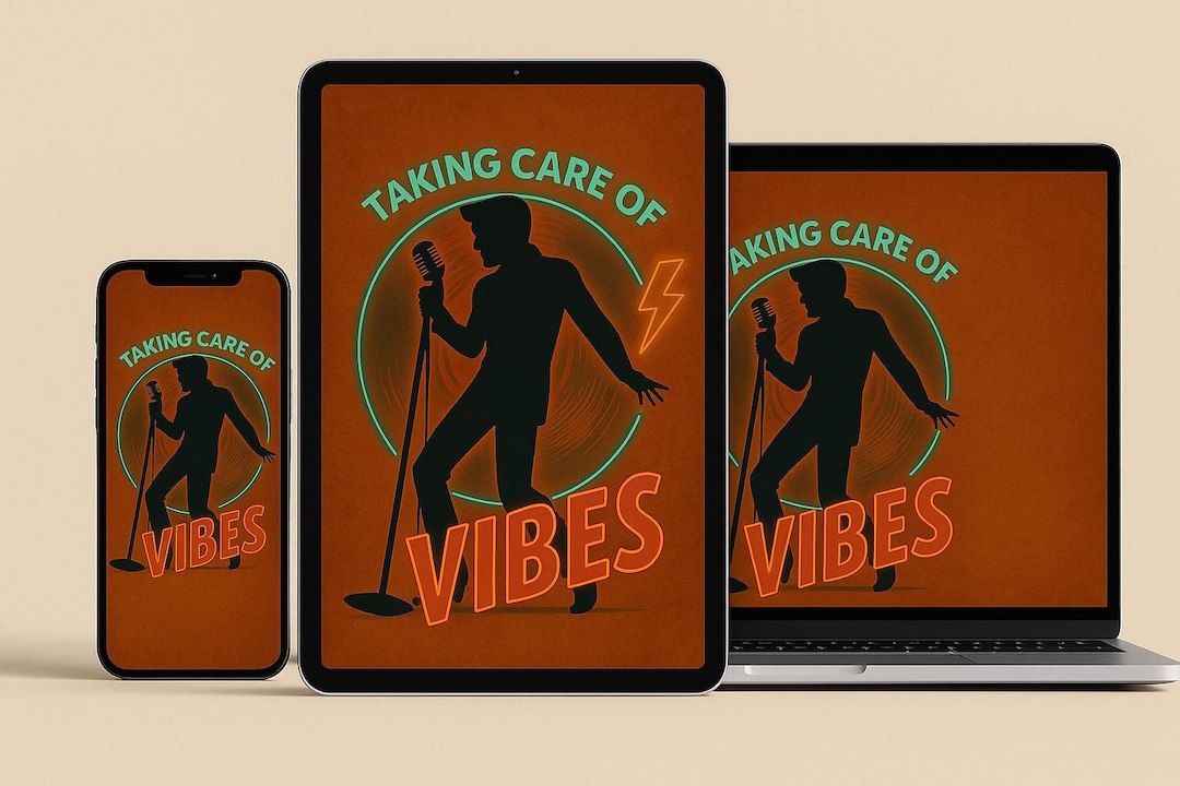 Elvis Inspired Digital Wallpaper Set for Phone Tablet and Desktop TCB ...