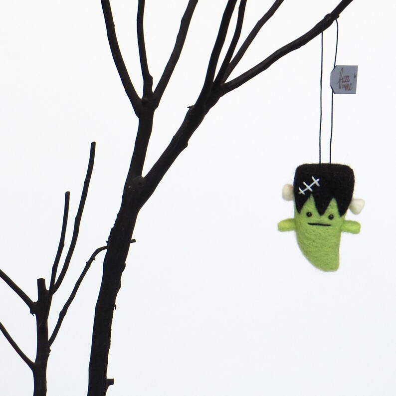 Miniature Frankenstein Halloween Felt Ornament : Needle Felted - Etsy