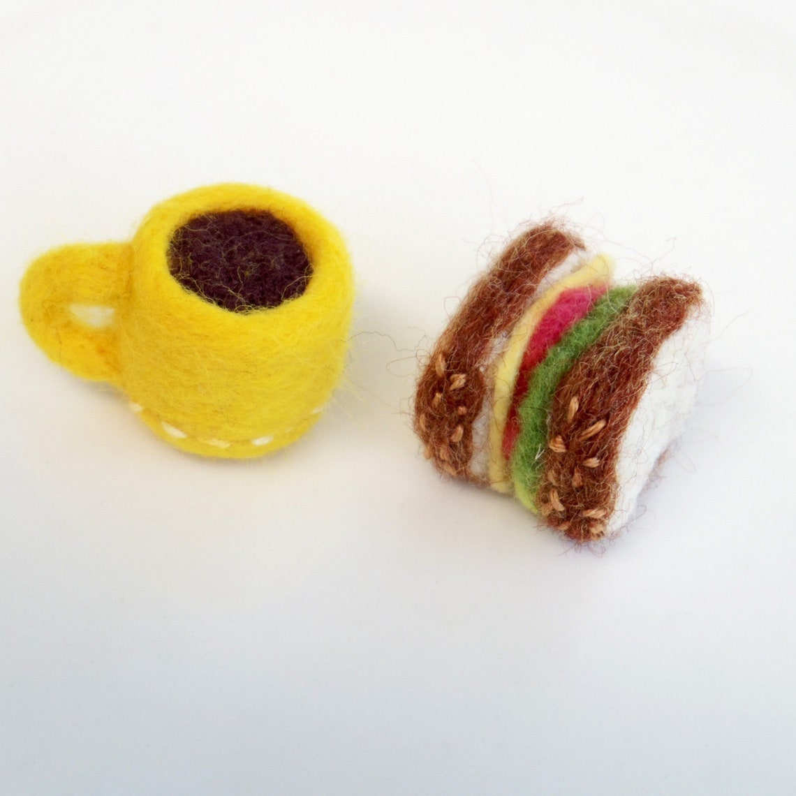 Miniature Felt Food Needle Felted Sandwich Coffee Cup - Etsy