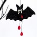 Halloween Bat Ornament Black Vampire Bat Plush With Needle - Etsy