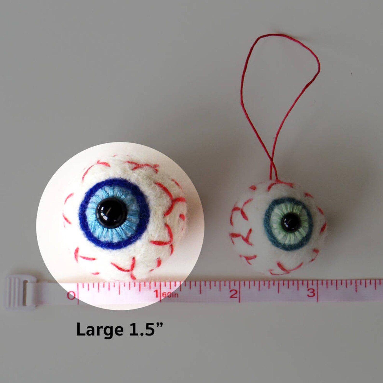 Needle Felted Wool Eyeball 1.5": Halloween Goth Decor, Pick a Color ...