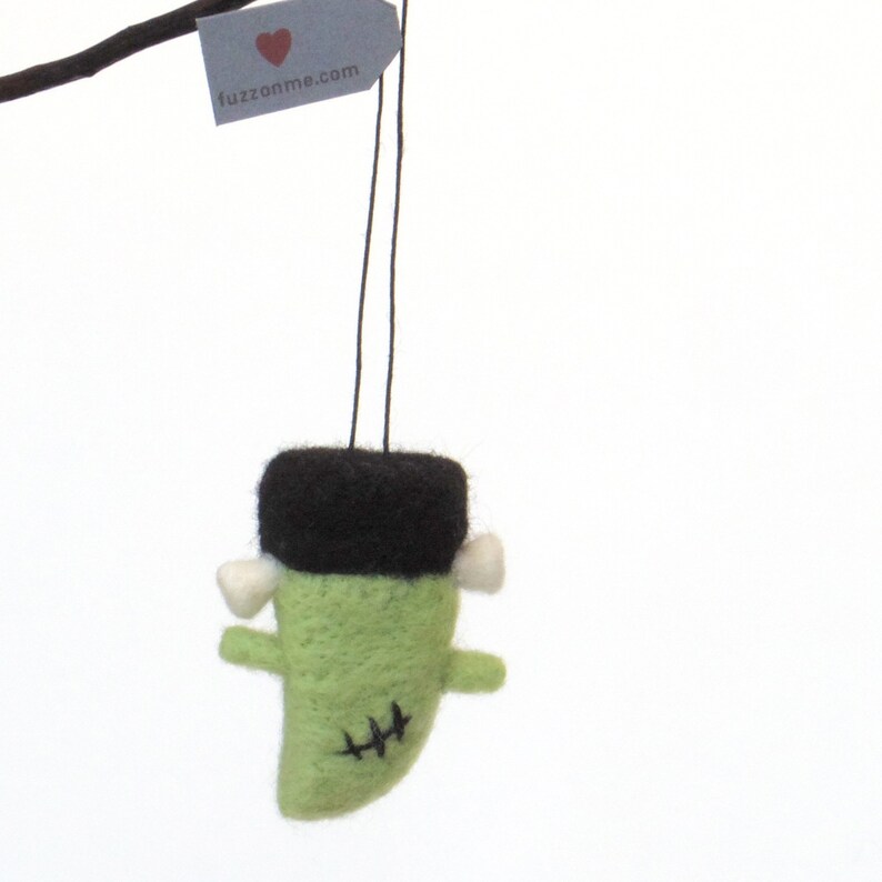 Miniature Frankenstein Halloween Felt Ornament : Needle Felted - Etsy