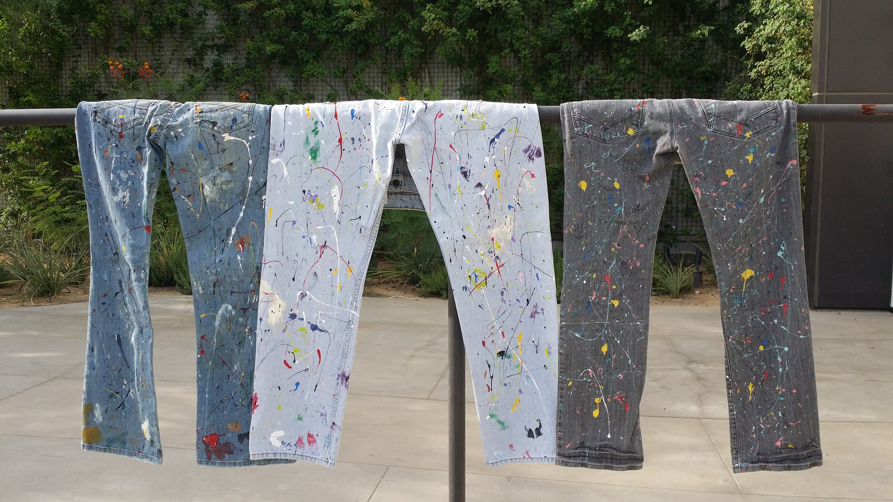Vans Skinny Boyfriend or Mens Artist Hand Paint Splattered Recycled ...