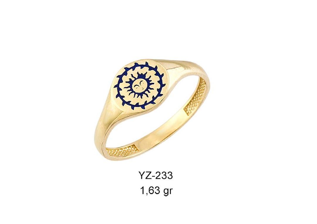 14k Gold Sun Signet Ring, Enamel Sun Ring, Celestial Ring, Dainty ...