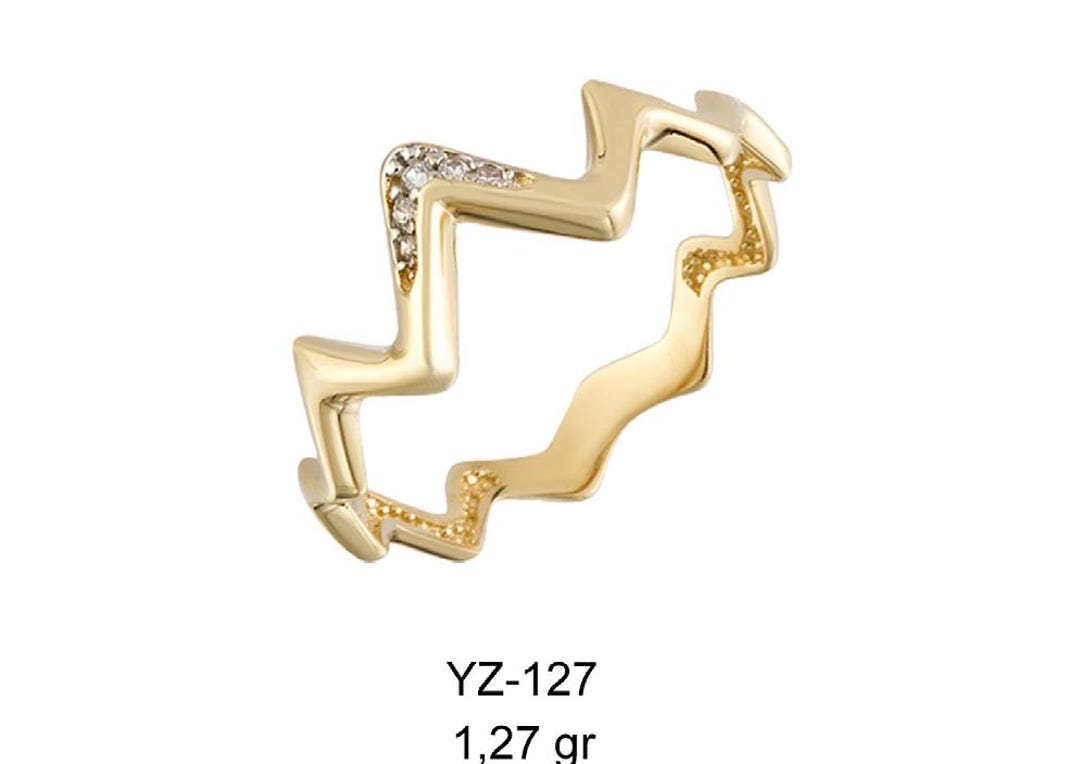 14k Gold Zig Zag Ring, Lightning Bolt Ring, Geometric Ring, Minimalist Gold Ring, Unique Gold ...