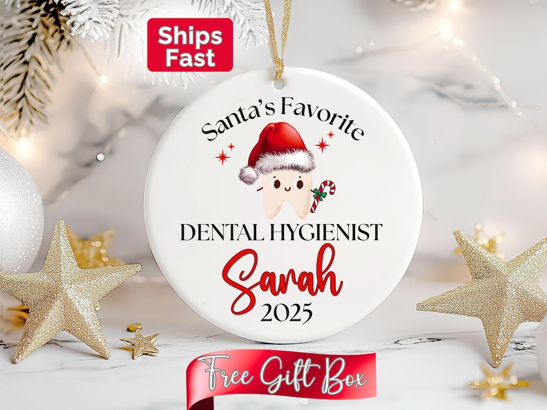 Custom Dental Hygienist Ornament Gift Personalized Dental Hygienist ...