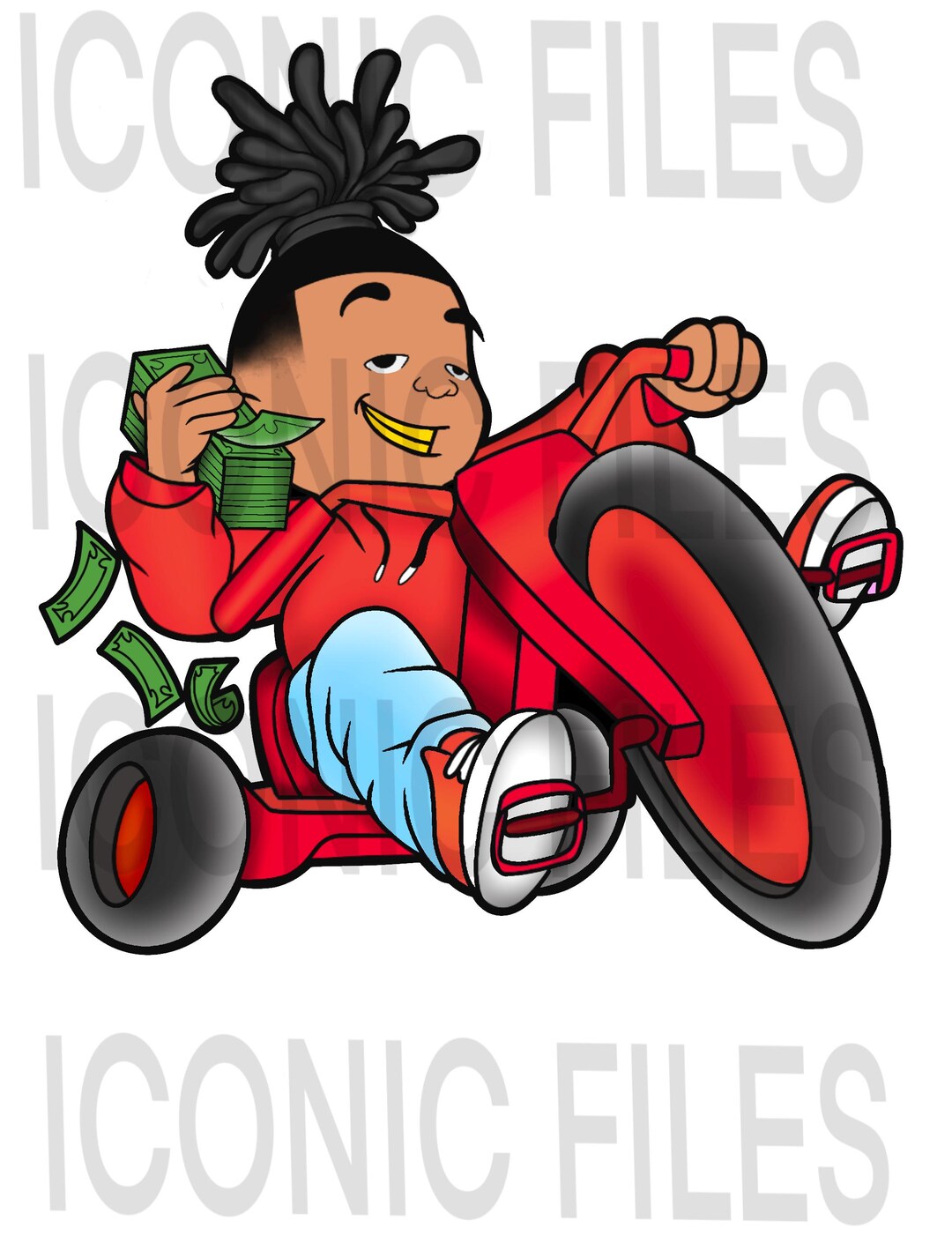 Gangster Black Baby Dreads Holding Money Stack Rich Cash Savage Ghetto ...