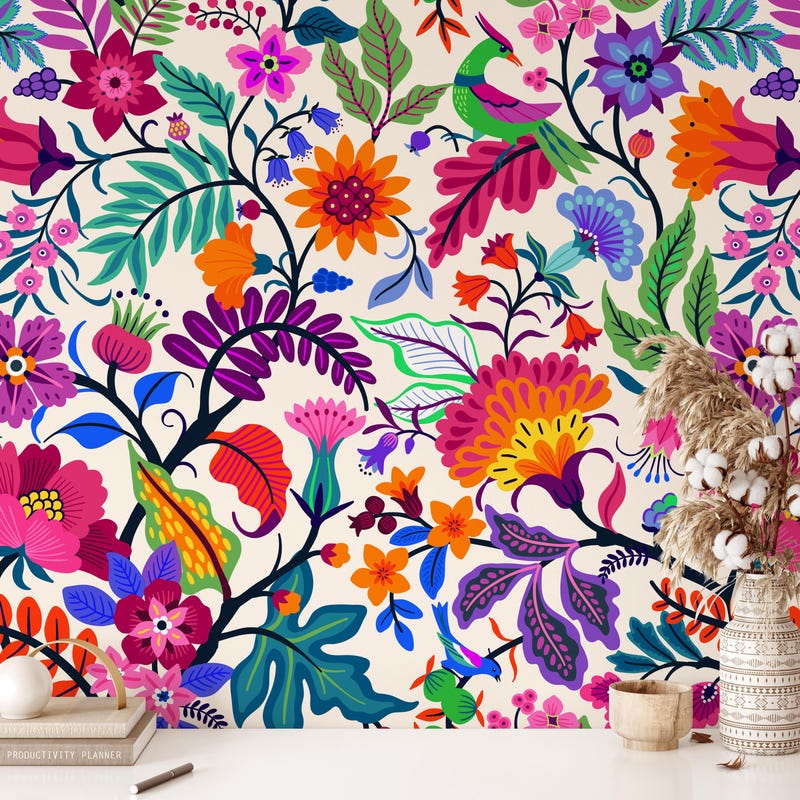 Kitchen Wallpaper Colorful - Etsy