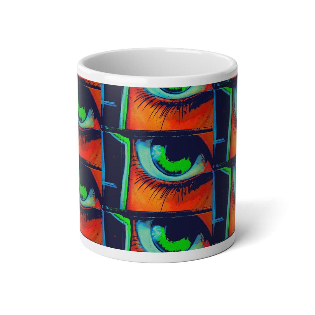 Graffiti Eye Design Colorful 20oz Jumbo Mug, Eye Art Mug, Vibrant ...
